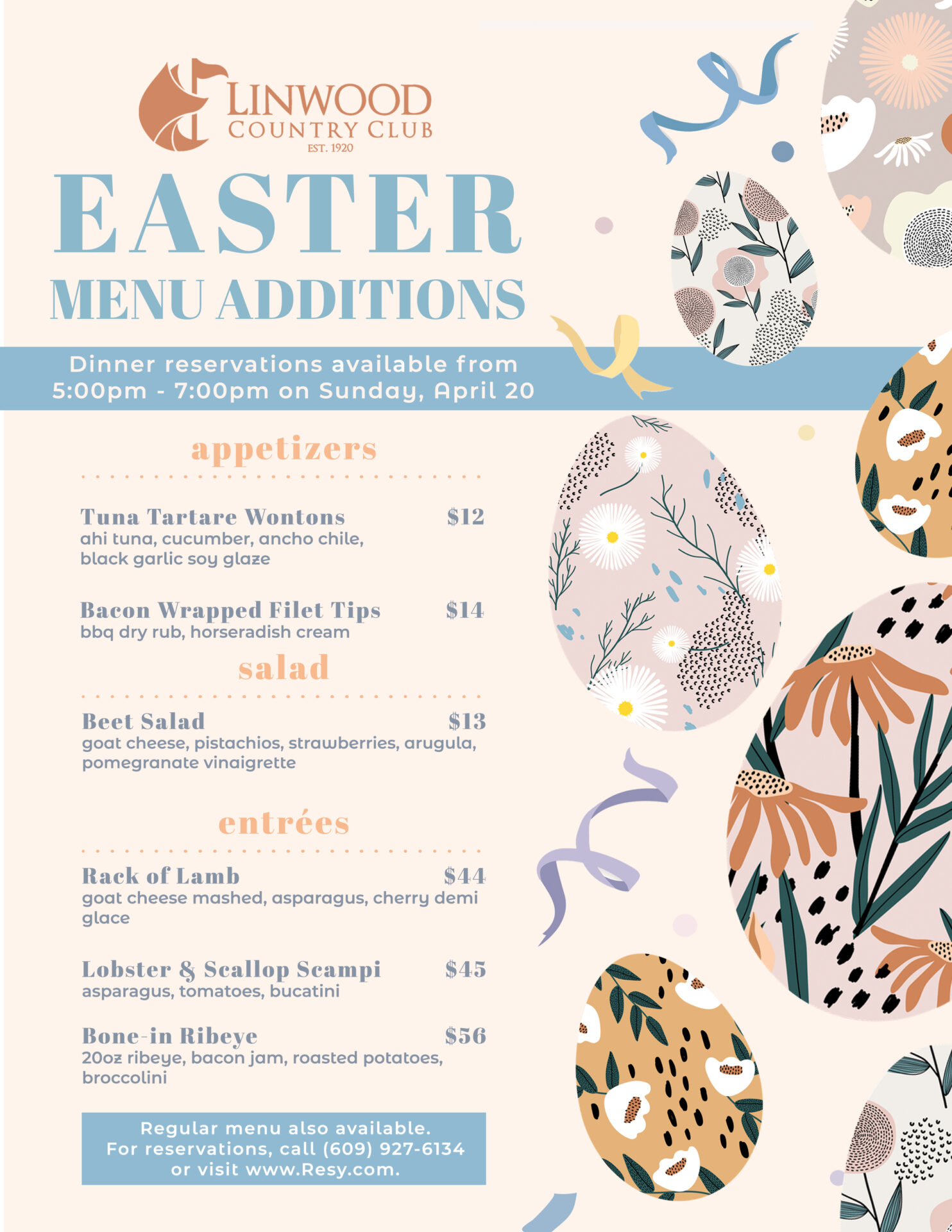 Easter Dinner - Linwood Country Club