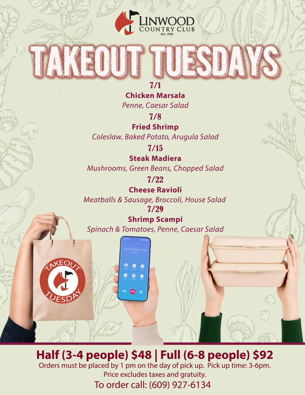 Takeout Tuesday - July - Linwood Country Club